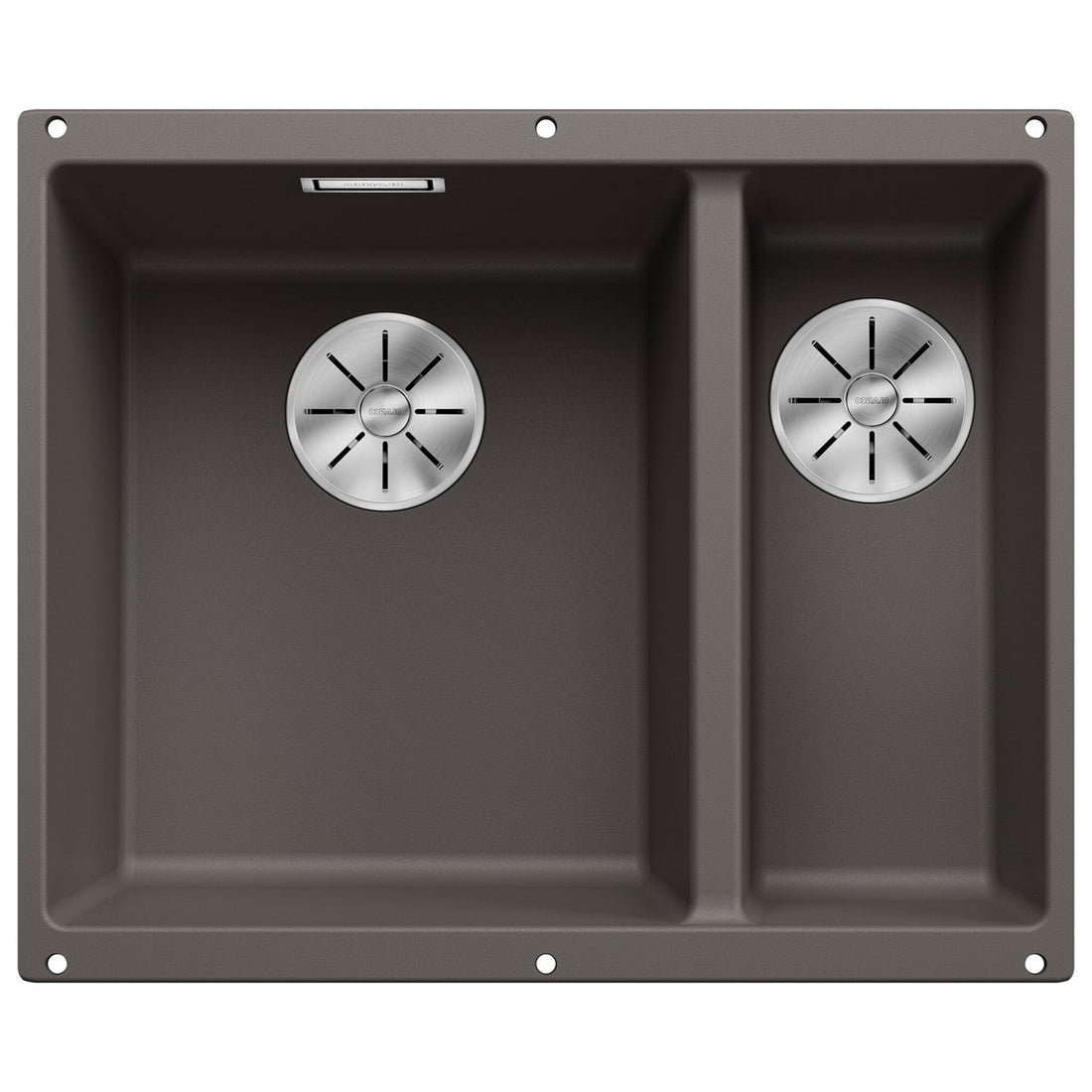 Blanco SUBLINE 340/160-U LH Silgranit 1.5 Bowl Undermount Volcano Grey ...