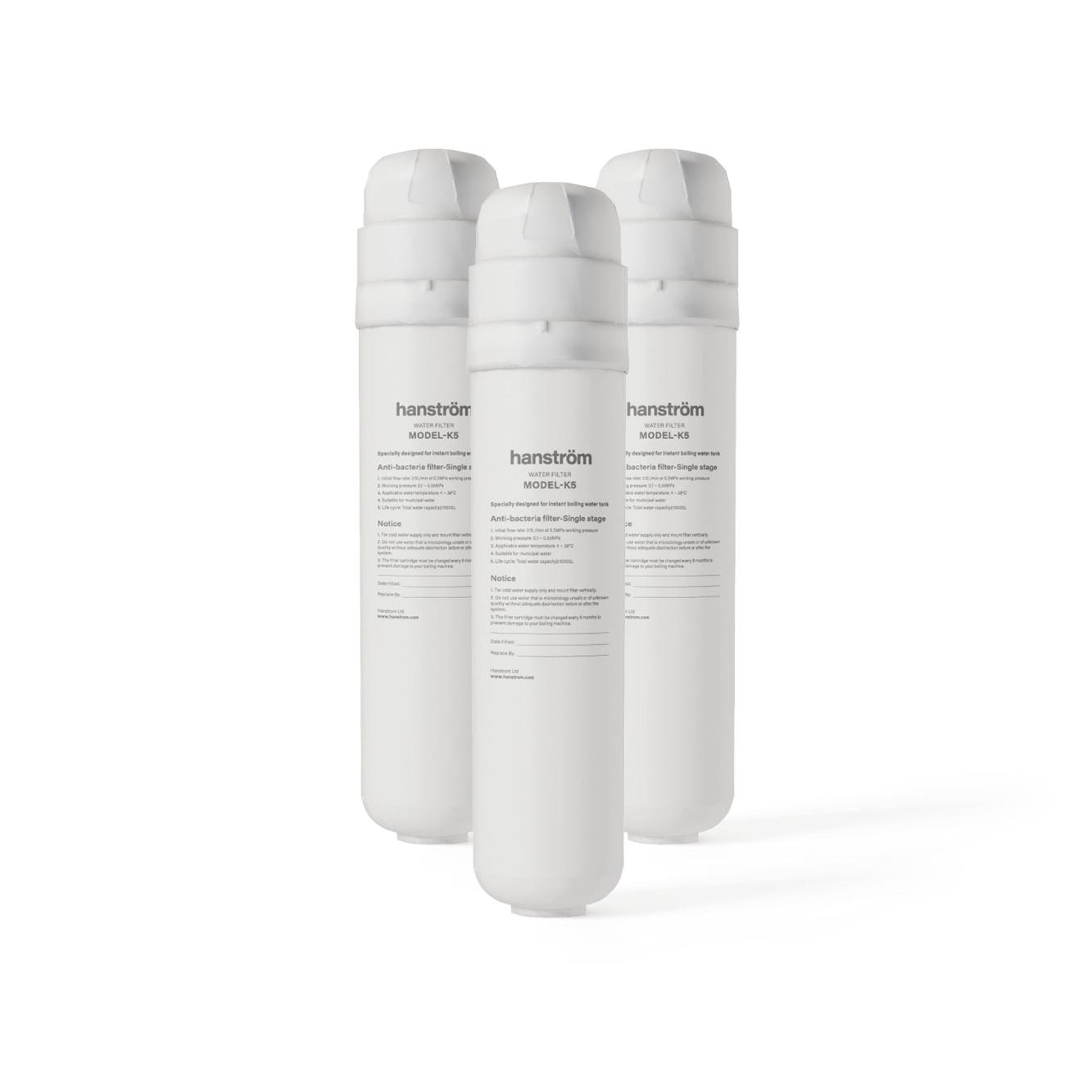 K5 Hanstrom Replacement Carbon Pure Water Filter Bundle x 3 for Instant ...